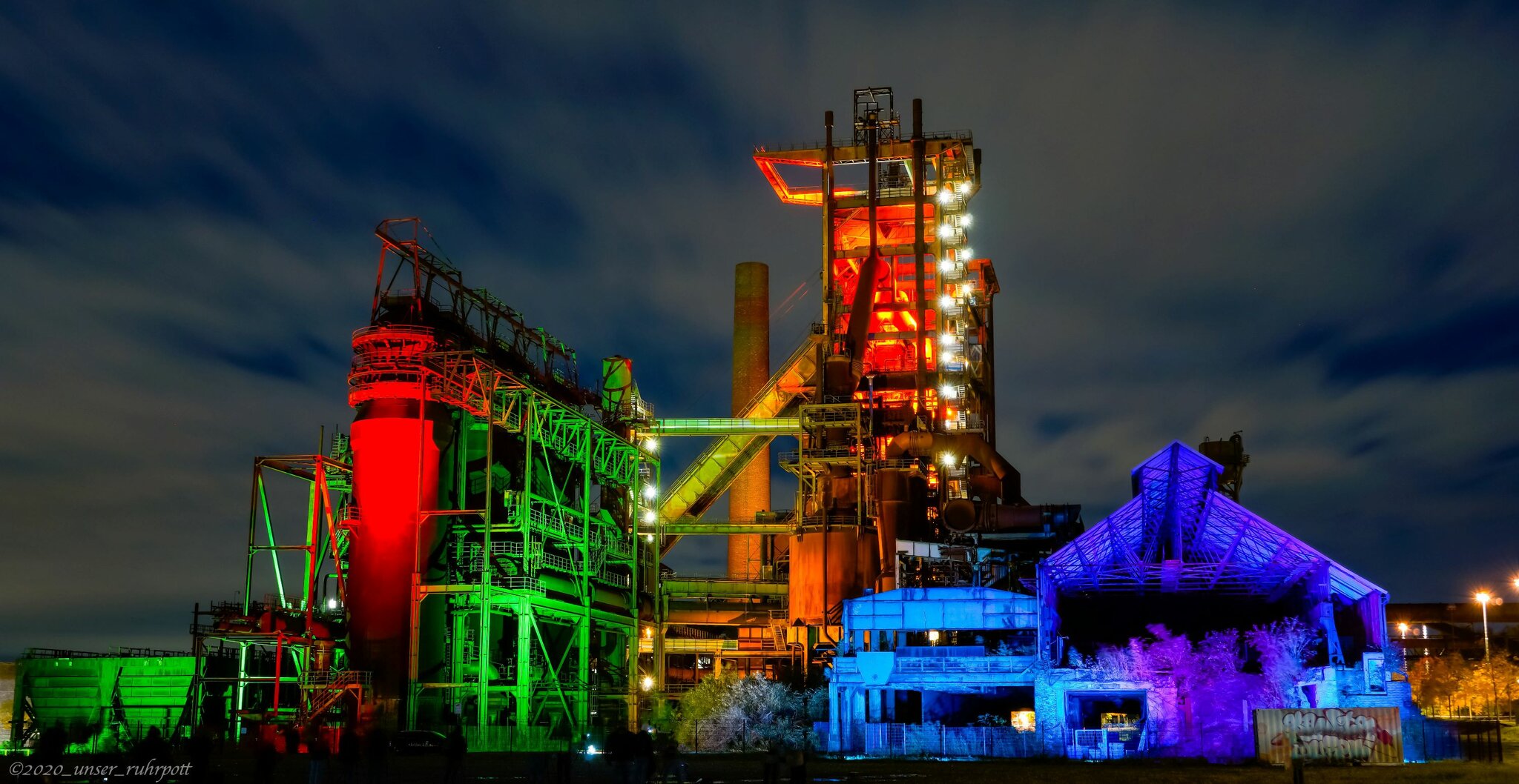 Phönix-West Dortmund Beleuchtet