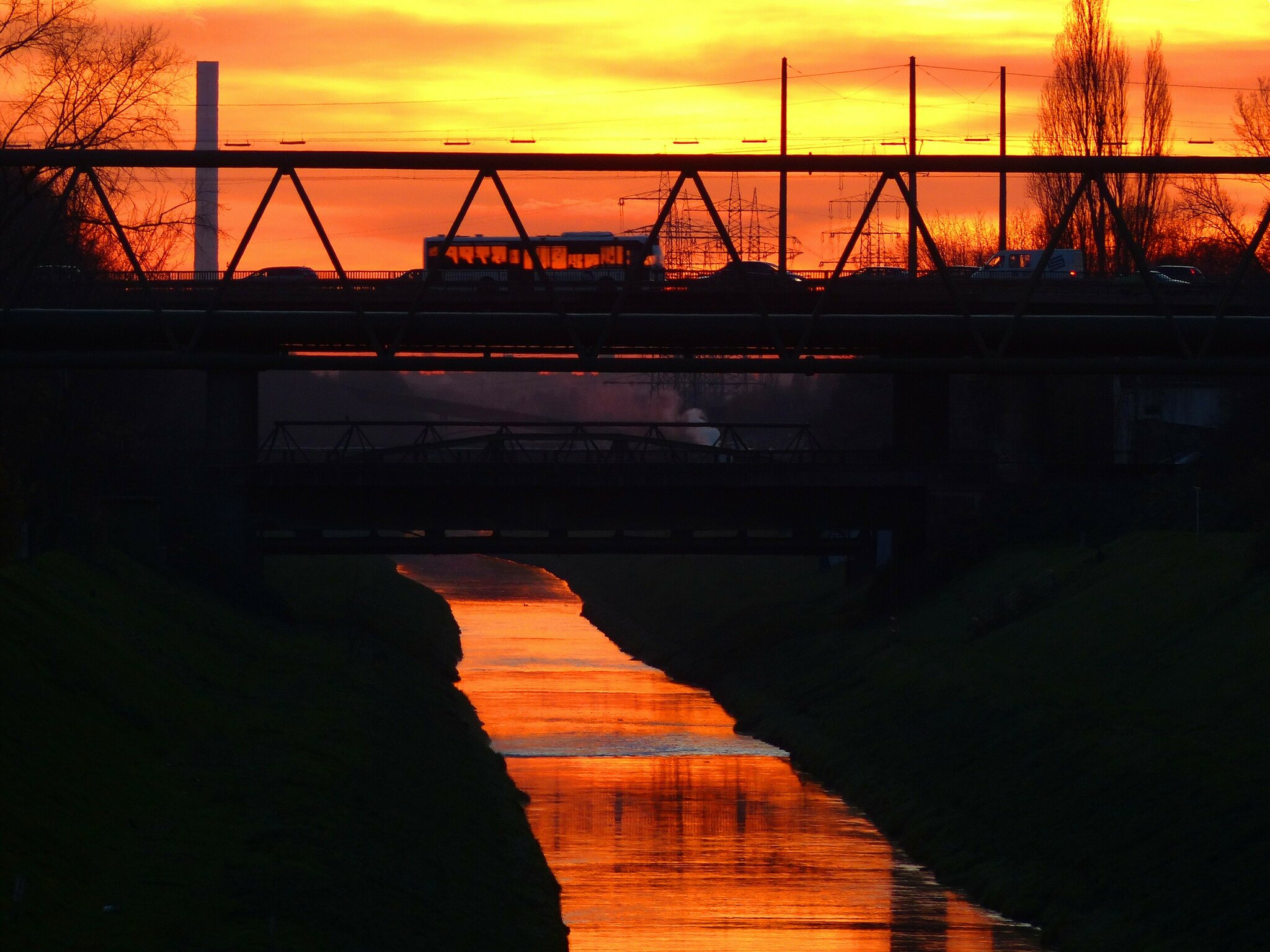 Abendstimmung an der Emscher in Gelsenkirchen-Sutum (05)