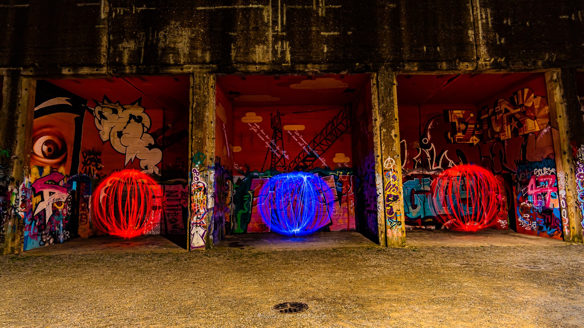 Wundersame Lichter im Rheinpark