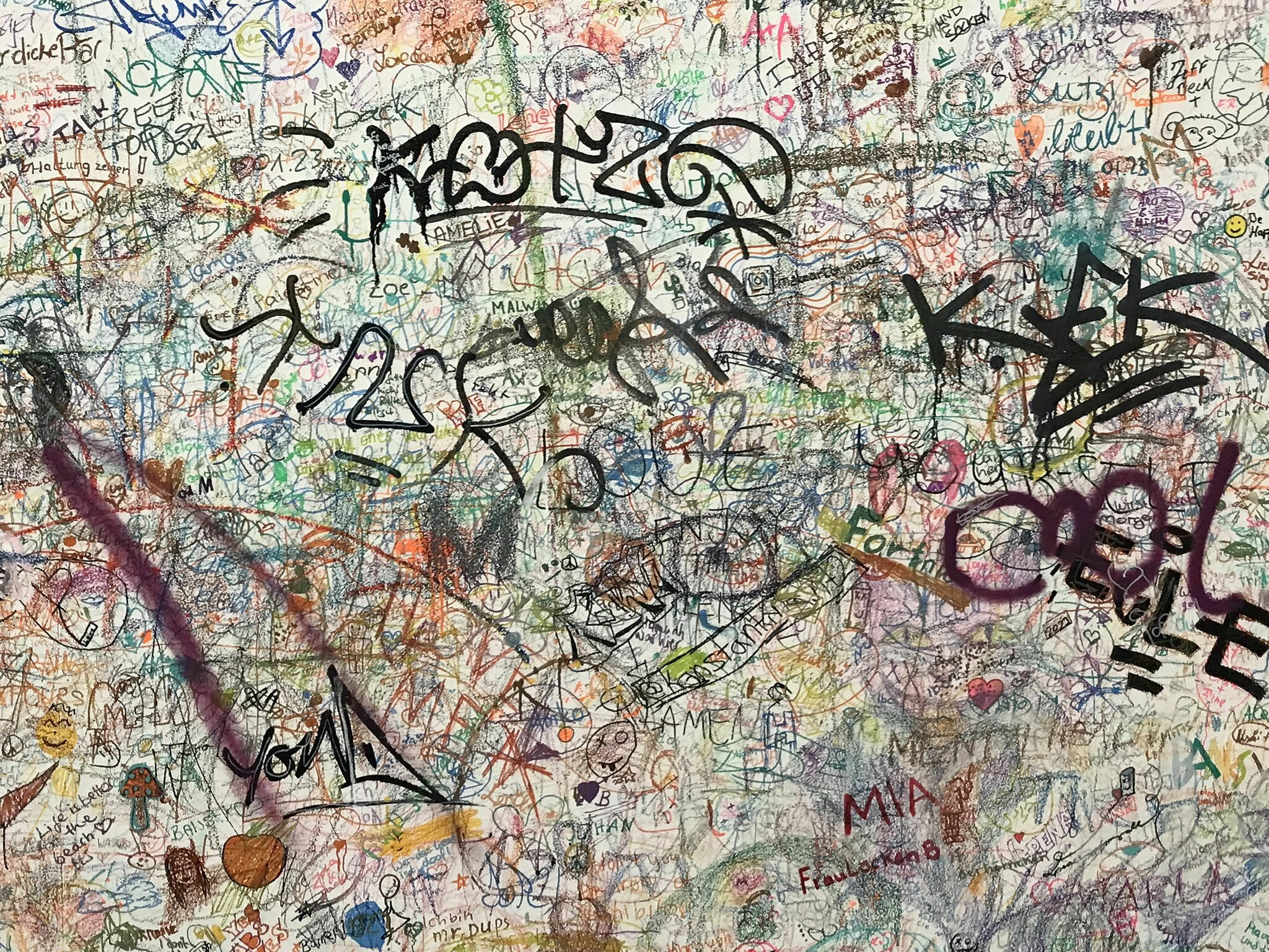 WB Fotostudio OB- Königshardt. Kritzelwand der Banksy-Ausstellung am 05 ...