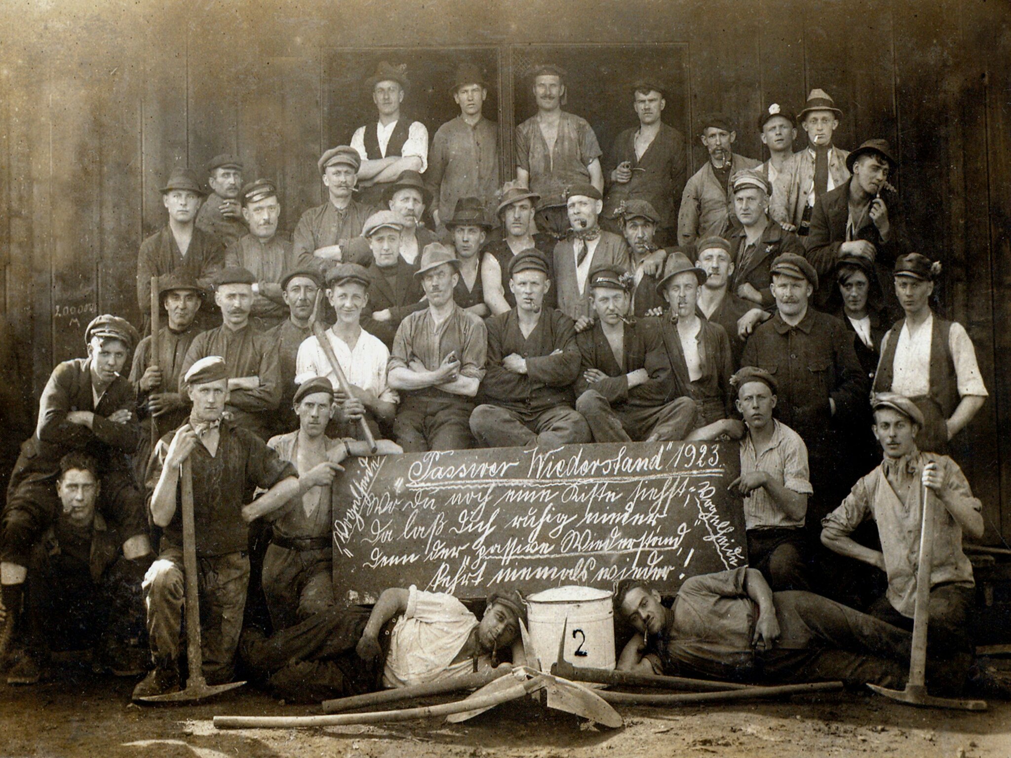 Passiver Widerstand 1923 bei der GHH Gelsenkirchen - Fotograf unbekannt
